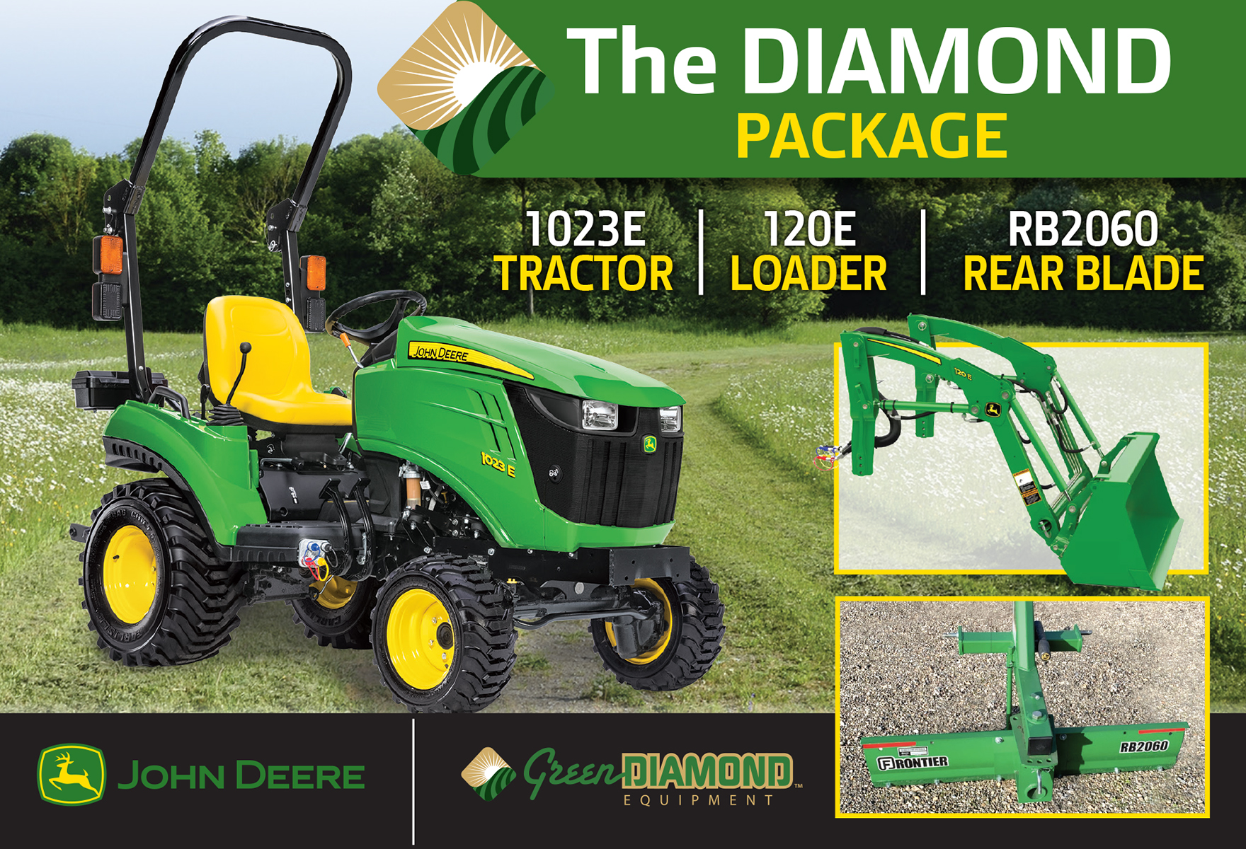 John Deere 1025R & 1023E Packages | Green Diamond Equipment